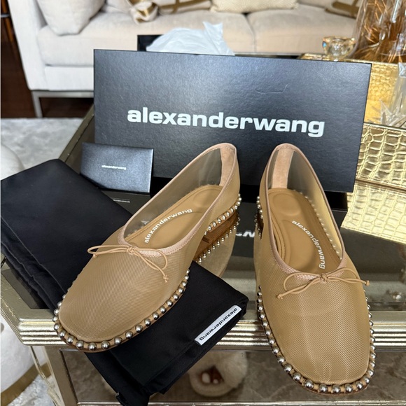 Alexander Wang | Shoes | Alexander Wang Lina Ballchain Stud Nude Mesh ...